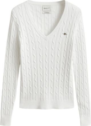 GANT Femme, Pulls, Blanc, Taille: 42 FR Pull ras du cou