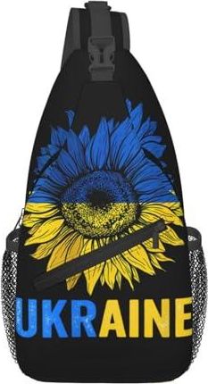 Generic Drapeau Vintage Ukrainien Avec Tournesols Sac &Agrave; Dos Bandouli&egrave;re Multifonctionnel Sling Bag Antivol Sac &Agrave; Bandouli&egrave;re Pour Excursion Camping Femme