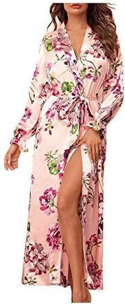 Generic Peignoir Femme Satin, Robe Kimono, Pyjama De Demoiselle dhonneur, Robe De Nuit, Robe De Chambre Kimono, Kimono, Sexy, Doux, pour F&ecirc;te De Mariage, Pyja