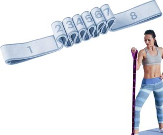 Generic Yoga Stretching Strap, Yoga Stretch Gurt mit 8 Schleifen, Fitnessband mit Schlaufen, Dehnungsband, Sportband, Stretching Band, Joga Zubeh&ouml;r, Fitnessba