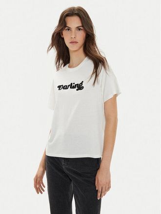 Jacqueline de Yong T-Shirt Felisa 15300408 Écru Regular Fit