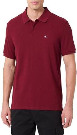 Calvin Klein Polo Manches Courtes Homme Monogram Pique en Coton, Rouge (Renaissance Red), XXL
