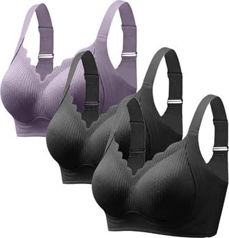 Generic Nouveau soutien-gorge sans armatures grande taille pour femme, fin, respirant, souligne les gros seins et met en valeur de belles courbes parfaites. B