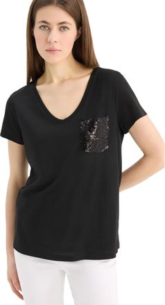 DeFacto Damen Oversize Crop Tops - Klassisches Basic Shirt f&uuml;r Damen - Bequemes Oversize Shirt f&uuml;r Frauen Black S