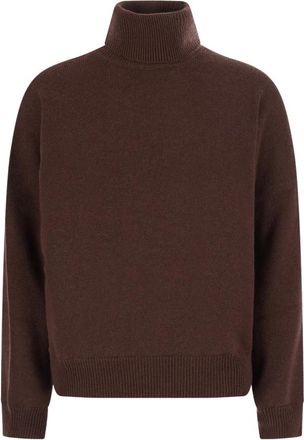 Brunello Cucinelli Maglia collo alto in cashmere - - Knitwear - Damen - Braun - L