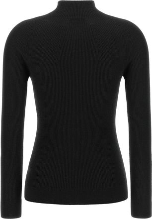 PESERICO Ribbed Virgin Wool Sweater - Black