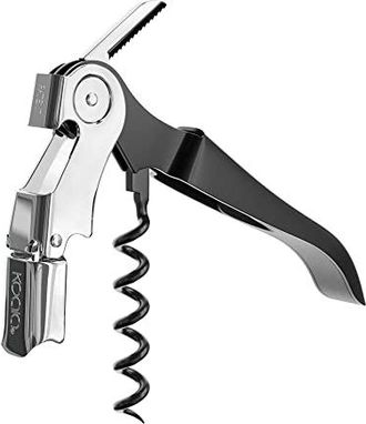 Koala Spain AC Korkenzieher, 2-Takt, mit Gelenkfeder, Schwarz