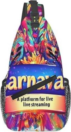 Generic Avec masque color&eacute; et motifs festifs, sac &agrave; bandouli&egrave;re de voyage, sac &agrave; dos &agrave; bandouli&egrave;re pour homme, sac &agrave; dos de randonn&eacute;e