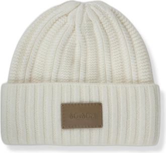 Max Mara Femme, Accessoires, Blanc, Taille: ONE Size Macbeth Beanie