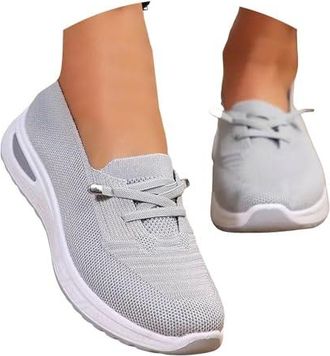 Generic Chaussures orthop&eacute;diques pour femme, baskets l&eacute;g&egrave;res &agrave; enfiler en tricot confortables et tendance, chaussures de marche plates respirantes, &agrave; enfiler 