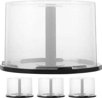 Artibetter 4 St&uuml;ck CD/DVD Aufbewahrungsbeh&auml;lter Rund Platzsparend Durchsichtig Robustes Material Gro&szlig;er Stauraum f&uuml;r Zuhause B&uuml;ro und Studentenwohnheim