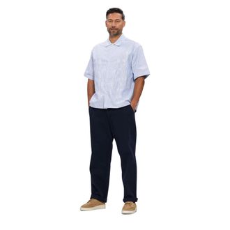 Woodbird Wbwang Ox Flower Shirt - - Shirts - Herren - Blau - M