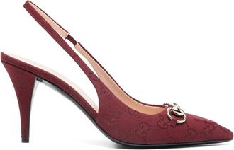 Gucci Horsebit Slingback-Pumps 85mm - Rot