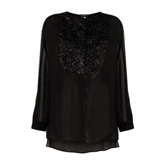 Fabiana Filippi Blaues Seidenhemd - - Blouses & Shirts - Damen - Schwarzk - S