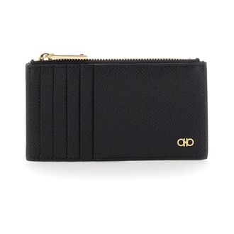 Ferragamo Homme, Accessoires, Noir, Taille: ONE Size Micro Gancio Wallet