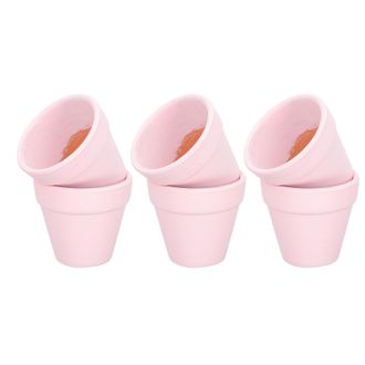 Hemobllo 6 St&uuml;ck Miniatur Blument&ouml;pfe aus Keramik Kompakte Sukkulentent&ouml;pfe in Rosa Kleine Pflanzgef&auml;&szlig;e f&uuml;r Balkon Garten und Innenr&auml;ume