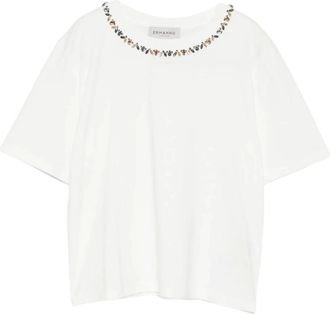 Ermanno Scervino Femme, Tops, Blanc, Taille: 38 FR Mf010 Tee