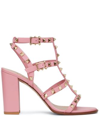 Valentino Garavani sandales &agrave; d&eacute;tails de clous - Rose