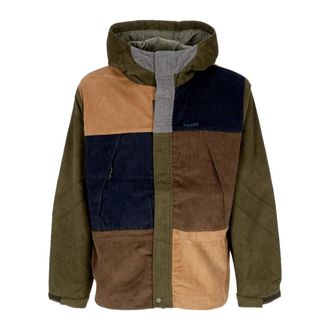 HUF Samtige Bergjacke mit Rei&szlig;verschluss - - Jackets - Herren - Gr&uuml;n - M