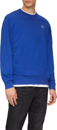s.Oliver Sweatshirt mit Garment Dye und Logo-Detail ozeanblau XL