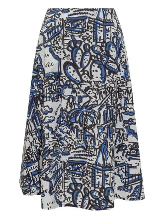 Alessandro Enriquez Rock mit Falten - Blau