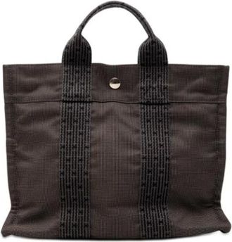 Herm&egrave;s Pre-owned Toile sacs-main - Femme - Pre-owned - Gris - Taille: ONE Size