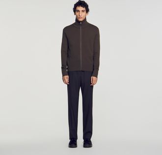 Sandro Cardigan zipp&eacute; en laine