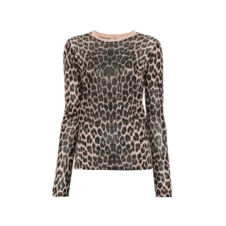BASERANGE Leopard-print Long-sleeve T-shirt
