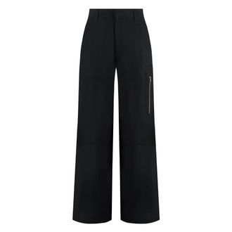 Ami Femme, Pantalons, Noir, Taille: 38 FR Pantalon en cr&ecirc;pe avec poches multiples