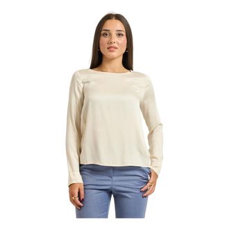 Alessia Santi Femme, Blouses et Chemises, Jaune, Taille: 36 FR Viscose Satin Blouse