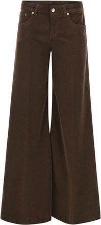Dondup Femme, Pantalons, Brun, Taille: W26 Marlen Wide-Leg Pantalons