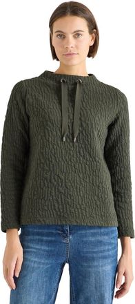 Cecil Jacquard Funnel Neck Shirt raw Khaki XXL