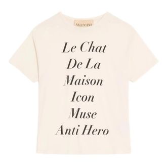 Valentino Garavani Le Chat De La Maison Icon Muse Anti Hero T-Shirt - - Tops - Herren - Wei&szlig; - XL