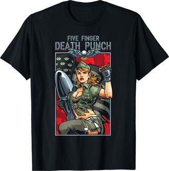 Five Finger Death Punch 5FDP - Patriotic Lady T-Shirt