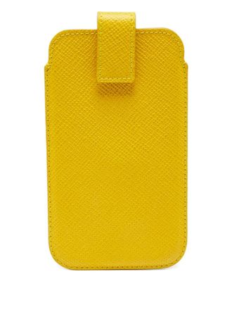 Smythson Handyh&uuml;lle aus Leder - Gelb
