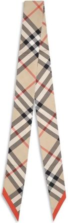 Burberry Femme, Accessoires, Multicolore, Taille: ONE Size &Eacute;charpe en Soie &agrave; Carreaux