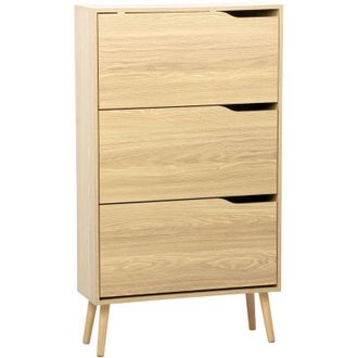 Sweeek Schuhschrank Holzdekor 3 Klappt&uuml;ren