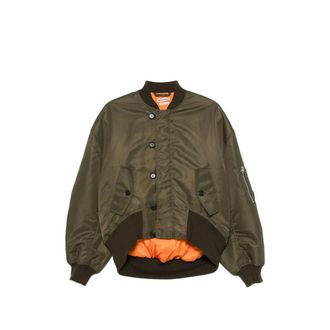 J.W.Anderson Oversized Tipped-hem Bomber Jacket In Military Green