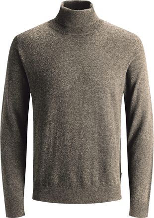 Jack & Jones Herren JJEEMIL Knit ROLL Neck, Crockery/Twisted w. Mulch, XXL