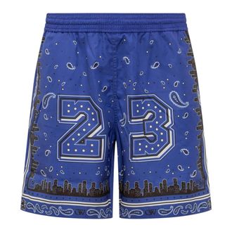 Off-white Bandana Badeshorts - - Swimwear - Herren - Blau - S