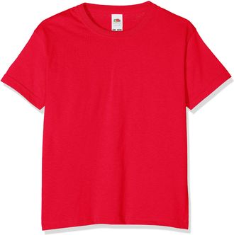 Fruit Of The Loom Jungen T-Shirt Value T, Rot (Red),12-13 Jahre (Herstellergröße:34)