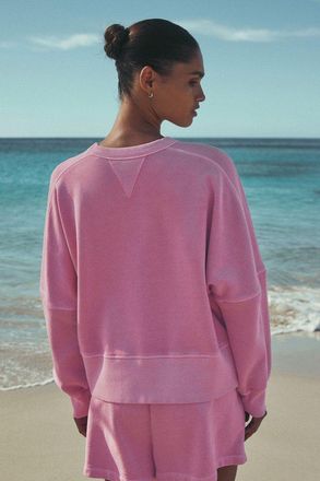 Next Sweater Sweatshirt mit Rundhalsausschnitt und Waschung (1-tlg)
