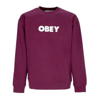 Obey Premium Crew Neck Fleece Sweatshirt - - Sweatshirts & Hoodies - Herren - Rot - XL