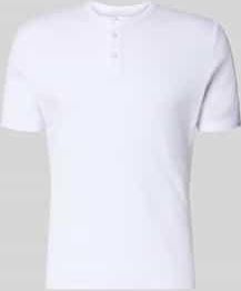 Review T-Shirt mit kurzer Knopfleiste