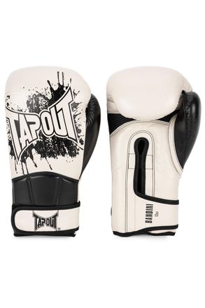 Tapout Boxhandschuhe aus Leder (1 Paar) Bandini, Ecru/Black, 14 oz, 960007