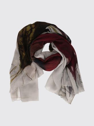 Faliero Sarti &Eacute;charpe en laine et cachemire &agrave; motif floral et bords frang&eacute;s
