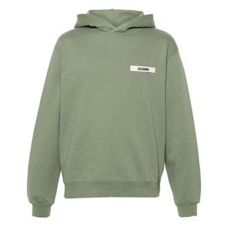 Jacquemus Homme, Sweatshirts et sweats &agrave; capuche, Vert, Taille: M Sweat &agrave; capuche Vert Gros Grain &Eacute;l&eacute;gant