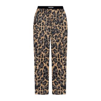 Tom Ford Homme, V&ecirc;tements de nuit et de d&eacute;tente, Brun, Taille: S Silk Pajama Bottoms
