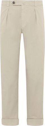 Berwich Chino Chiaia aus Baumwollstretch mit Bundfalte in
