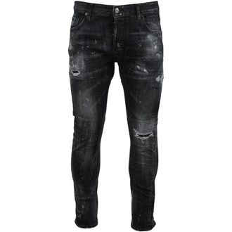 Dsquared2 Tidy Bikerjeans - Schwarze Destroyed-jeans